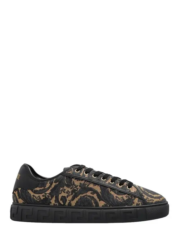 Versace Greca Barocco Jacquard Sneakers - Black