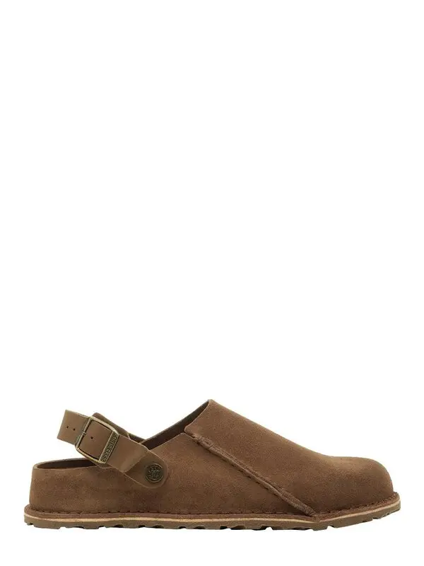 BIRKENSTOCK Lutry Premium Suede Clogs - Dark Tea