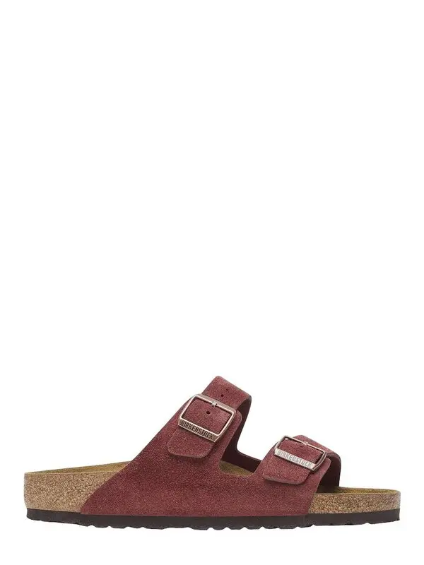 BIRKENSTOCK Arizona Suede Leather Sandals - Zinfandel