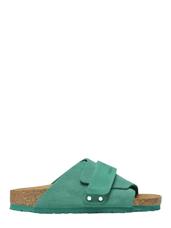 BIRKENSTOCK Kyoto Nubuck Suede Sandals - Digital Green