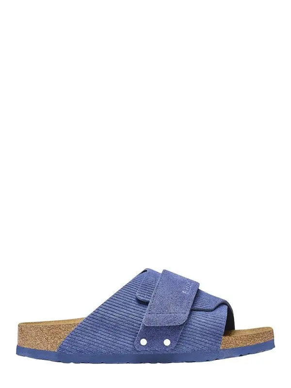 BIRKENSTOCK Kyoto Suede Embossed Slide - Corduroy Indigo