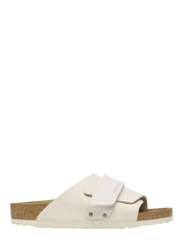 BIRKENSTOCK Kyoto Suede Slides - Antique White