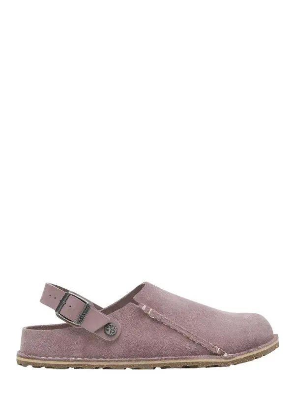 BIRKENSTOCK Lutry Premium Suede Clogs - Faded Purple