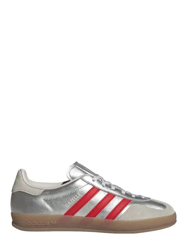 Adidas Gazelle Indoor Sneakers - Silver Metallic/better Scarelet Red/grey One
