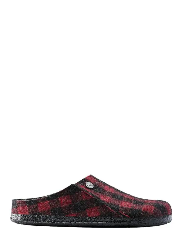 BIRKENSTOCK Zermatt Shearling Wool Felt Slipper - Plaid Red