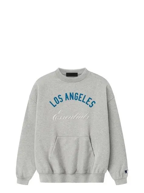 Fear Of God Essentials Dodgers Sport Crewneck Sweatshirt - Concrete Heather