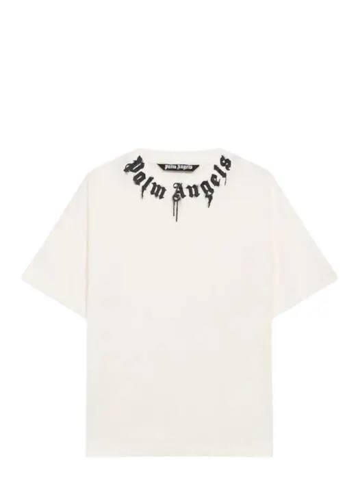 Palm Angels Curved Logo Graffiti T-shirt - White