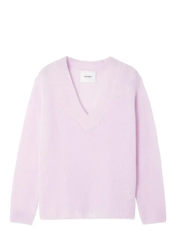 LISA YANG Leona Cashmere And Silk-blend Sweater - Pink