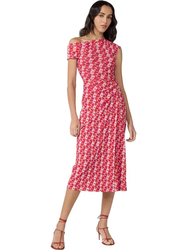 Diane Von Furstenberg Wittrock Dress - Tiny Pop Link Blondie Pink