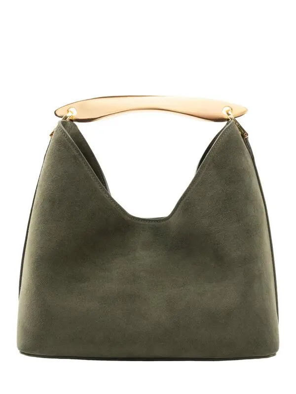 ELLEME Boomerang Large Suede Bag - Khaki Green