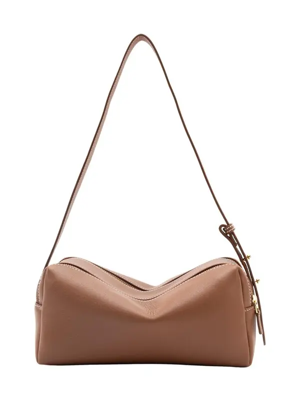 ELLEME Trousse Pebbled Leather Bag - Cognac