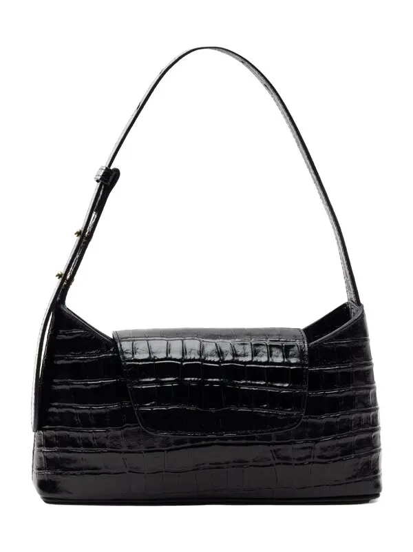 ELLEME Envelope Croco Embossed Leather - Black