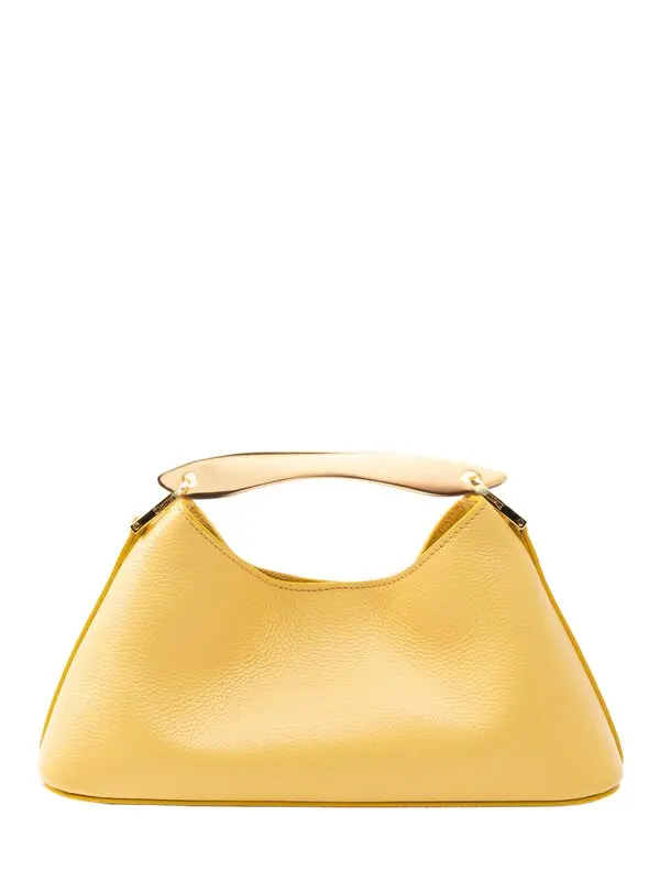 ELLEME Mini Boomerang Pebbled Leather Bag - Mustard