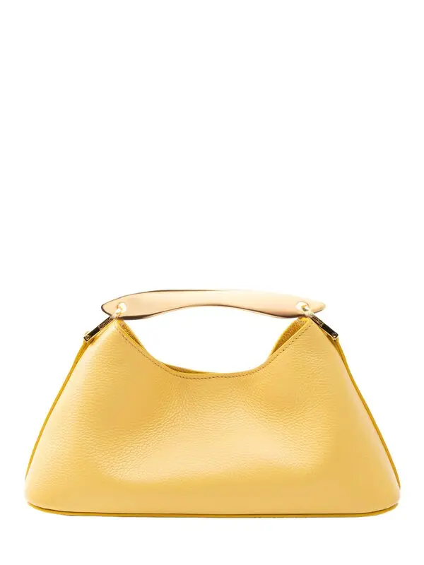 ELLEME Mini Boomerang Pebbled Leather Bag - Mustard