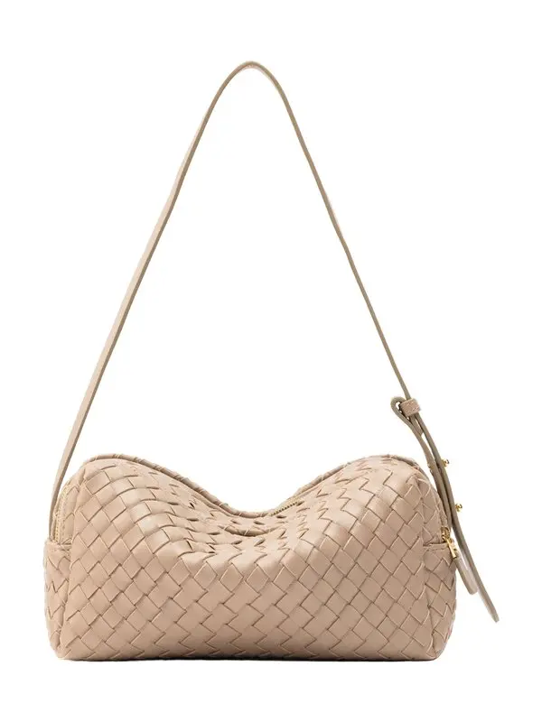 ELLEME Trousse Woven Leather Bag - Taupe