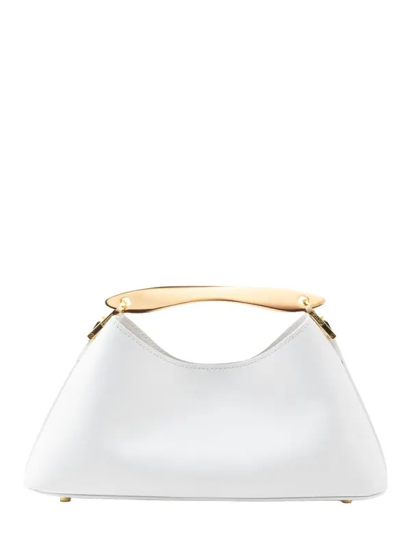 ELLEME Mini Boomerang Leather Bag With Gold-plated Hardware - White