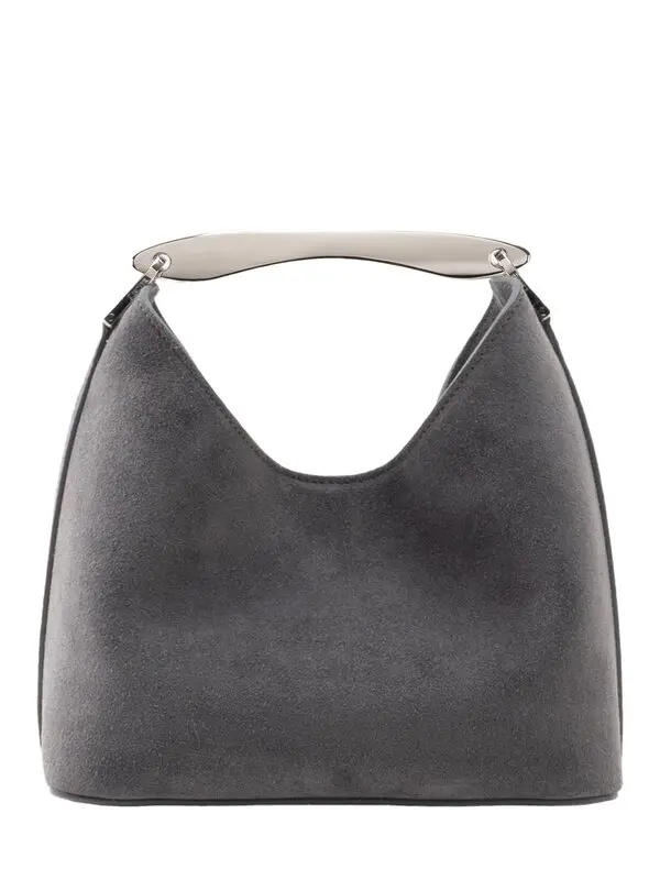 ELLEME Small Boomerang Suede Handbag - Grey