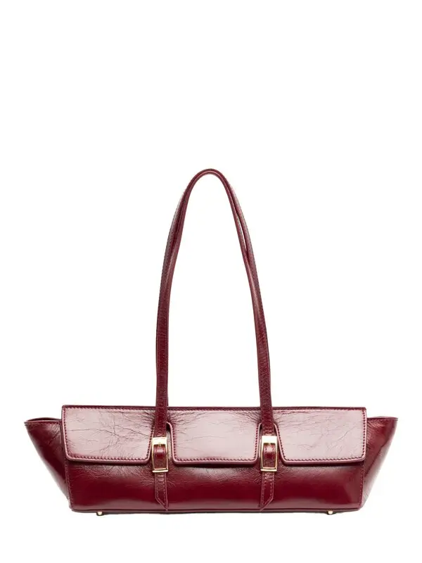 ELLEME Le Bateau Vintage Leather Shoulder Bag - Rubino