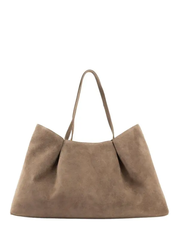 ELLEME Dimple Tote Suede - Taupe