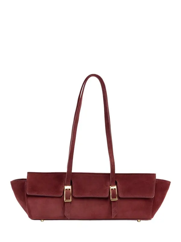 ELLEME Le Bateau Suede Shoulder Bag - Burgundy