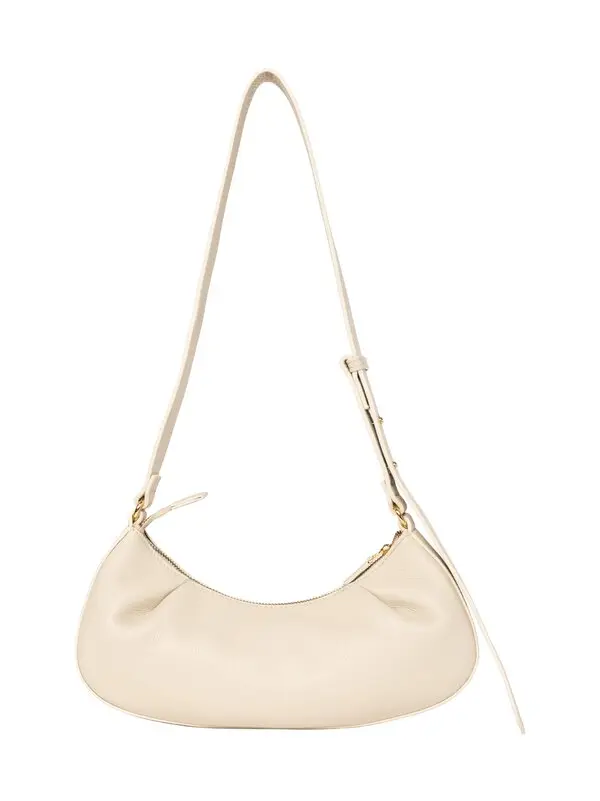 ELLEME Dimple Moon Pebbled Leather Bag - White