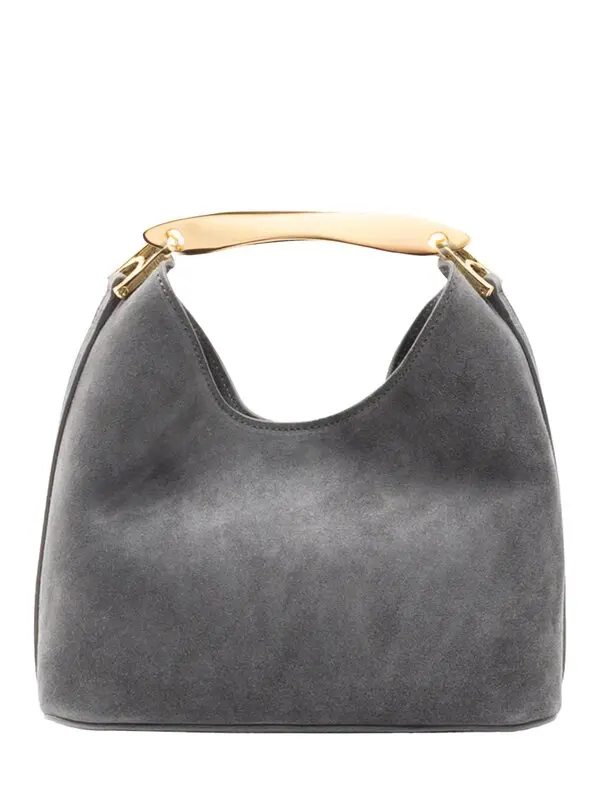 ELLEME Small Boomerang Suede Handbag - Grey
