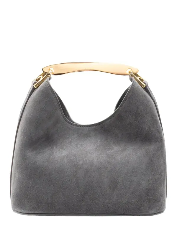 ELLEME Small Boomerang Suede Handbag - Grey