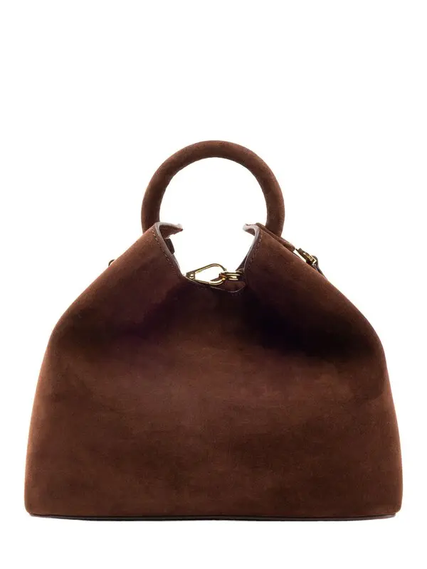 ELLEME Raisin Suede Handbag - Brownie