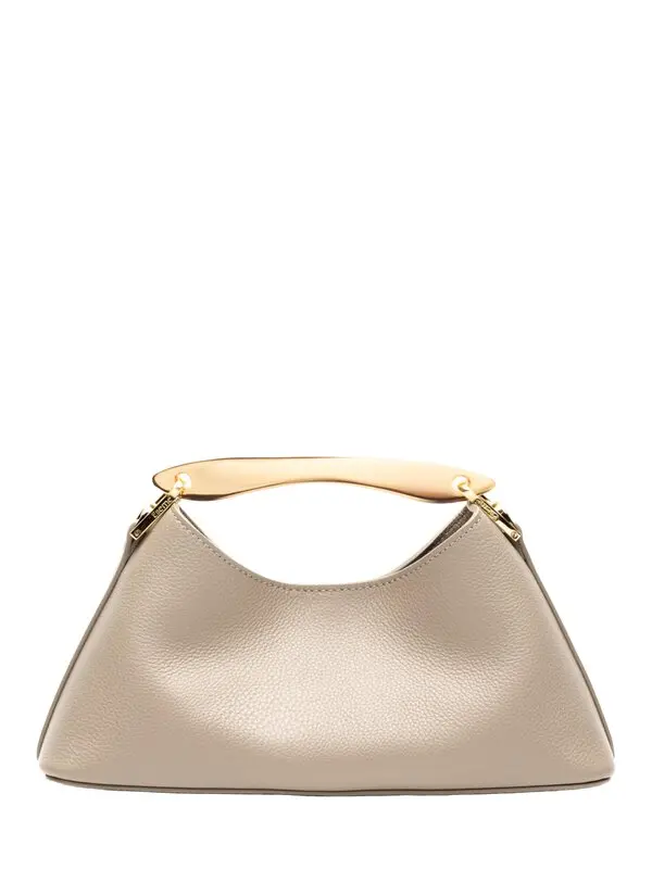 ELLEME Mini Boomerang Pebbled Leather Bag With Gold Hardware - Taupe