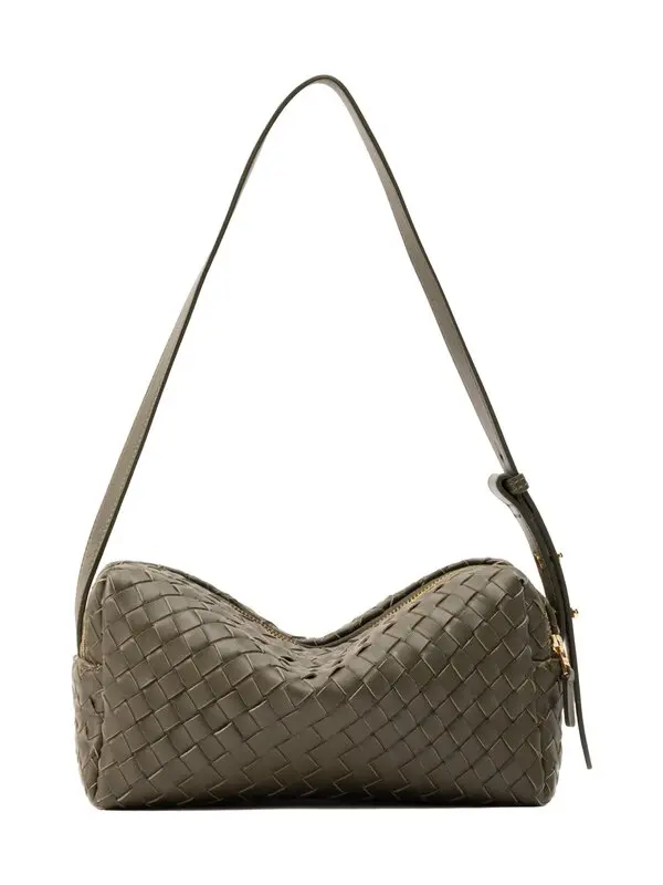 ELLEME Trousse Woven Leather Bag - Olive Green