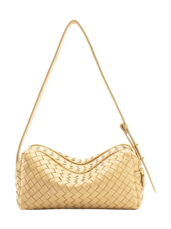 ELLEME Trousse Woven Leather Bag - Butter