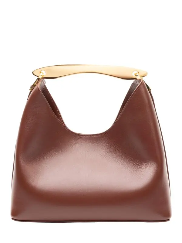 ELLEME Boomerang Large Leather Handbag - Russet