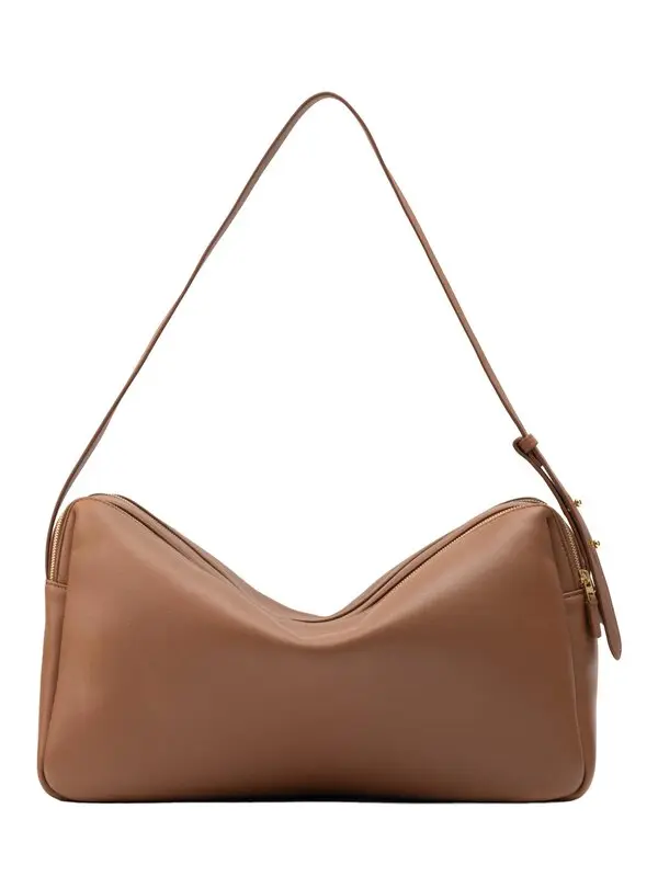 ELLEME Trousse Large Leather Pouch - Cognac