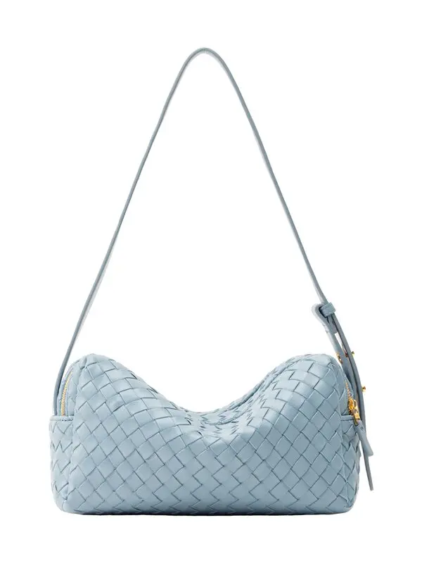 ELLEME Trousse Woven Leather Bag - Arctic Blue