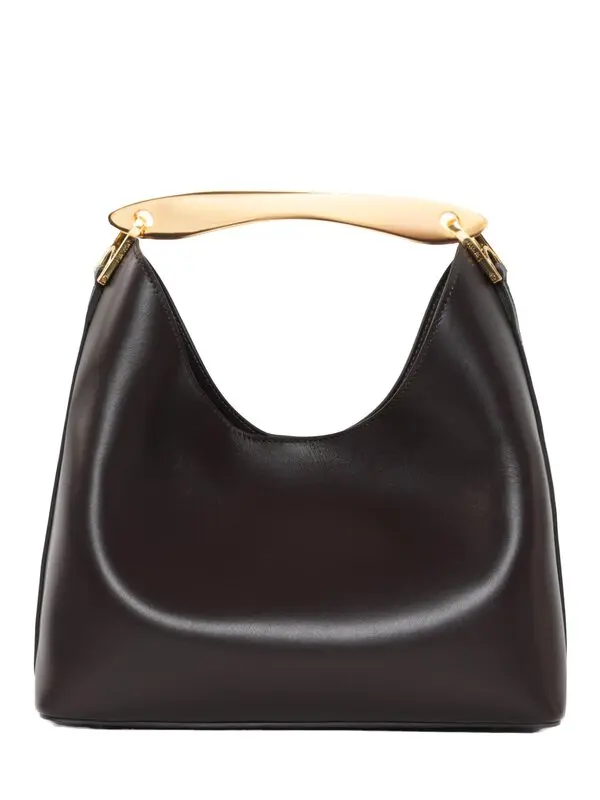 ELLEME Small Boomerang Leather Handbag - Tabacco