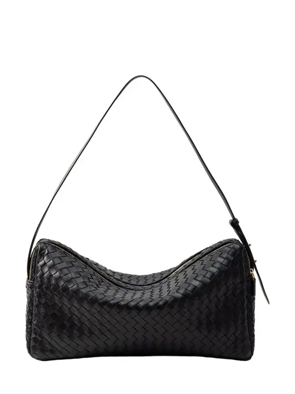 ELLEME Trousse Large Woven Leather - Black