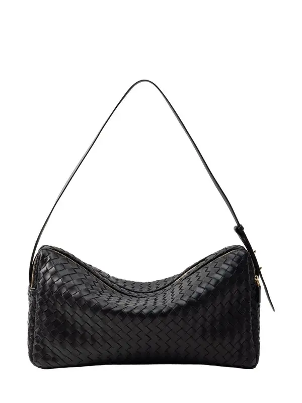 ELLEME Trousse Large Woven Leather - Black