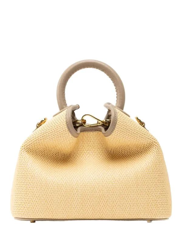 ELLEME Baozi Raffia And Leather Tote - Taupe