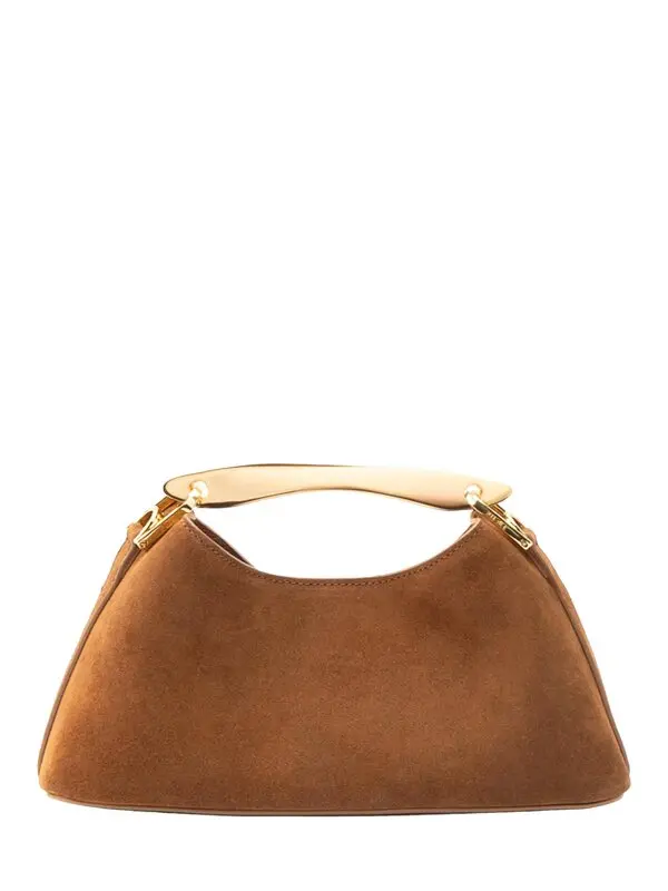 ELLEME Mini Boomerang Suede Bag - Cognac