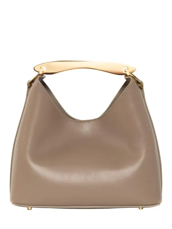 ELLEME Small Boomerang Leather Handbag - Taupe