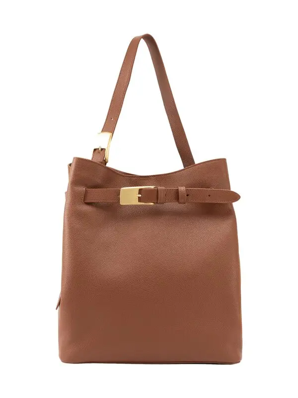 ELLEME Soft Tote Belt Bag Pebbled Leather - Cognac