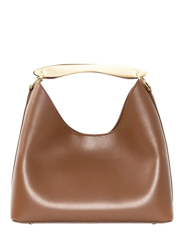 ELLEME Boomerang Large Leather Handbag - Cognac