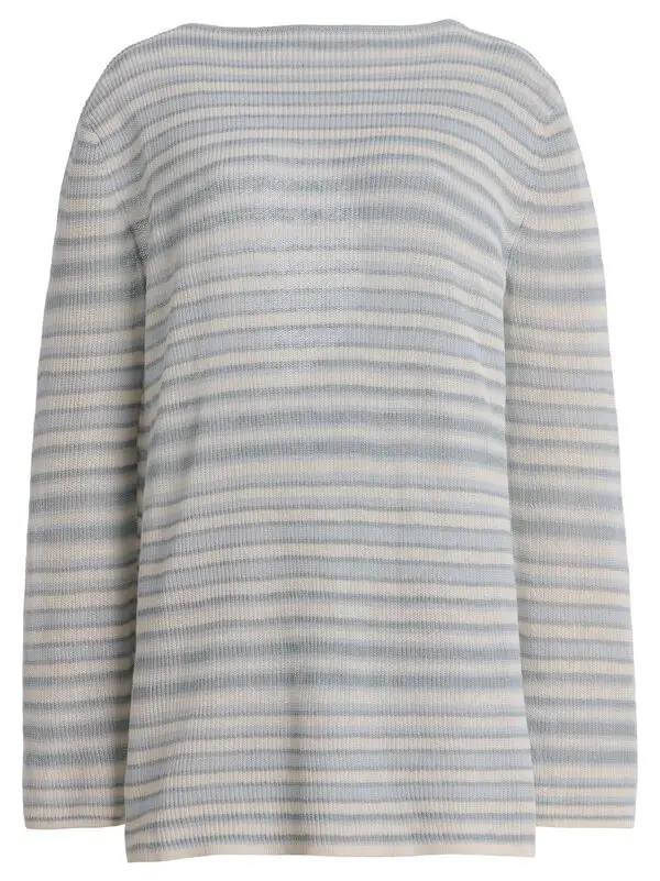 ELCE Aura Striped Linen Mini Dress - Blue
