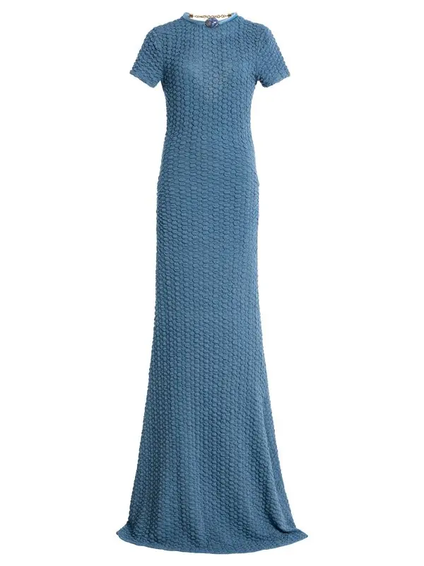 Silvia Tcherassi Yara Knit Maxi Dress - Blue