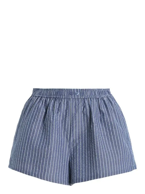 ELCE Ime Striped Cotton-blend Boxer Shorts - Blue