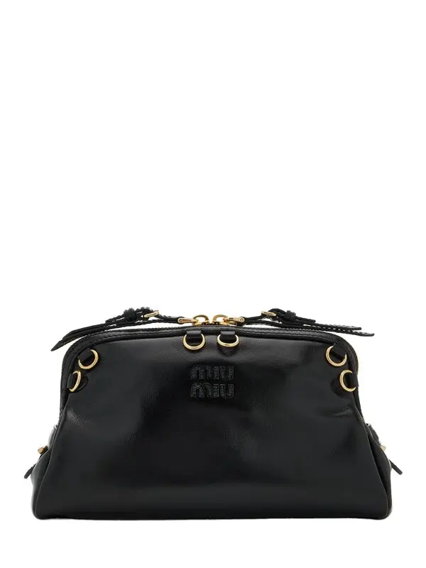 Miu Miu Caprice Leather Clutch - Black