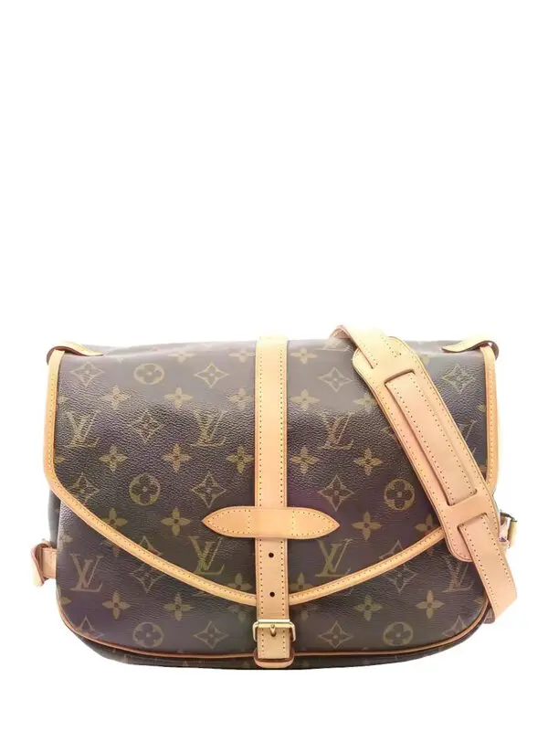 LOUIS VUITTON 2005 Saumur 30 Monogram Shoulder Bag - Brown