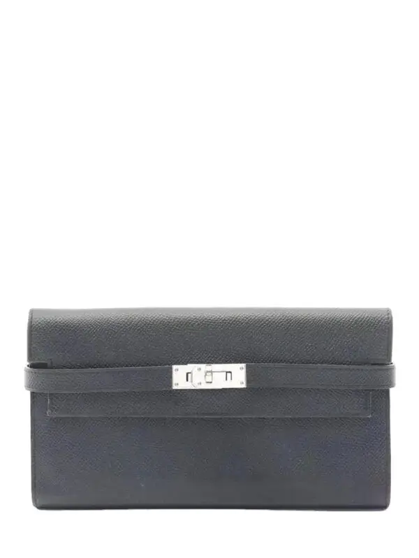 Hermès 2017 Kelly Bi-fold Leather Wallet - Blue