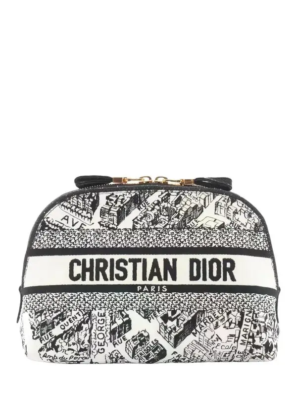 Dior 10s Plan De Paris Canvas Pouch - White