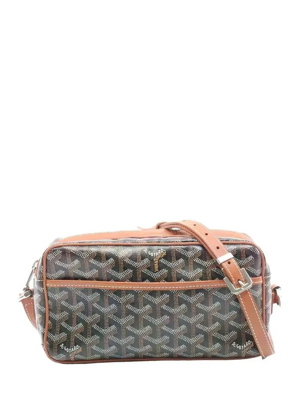 Goyard 2000s Printed Leather Cross Body Bag - Brown